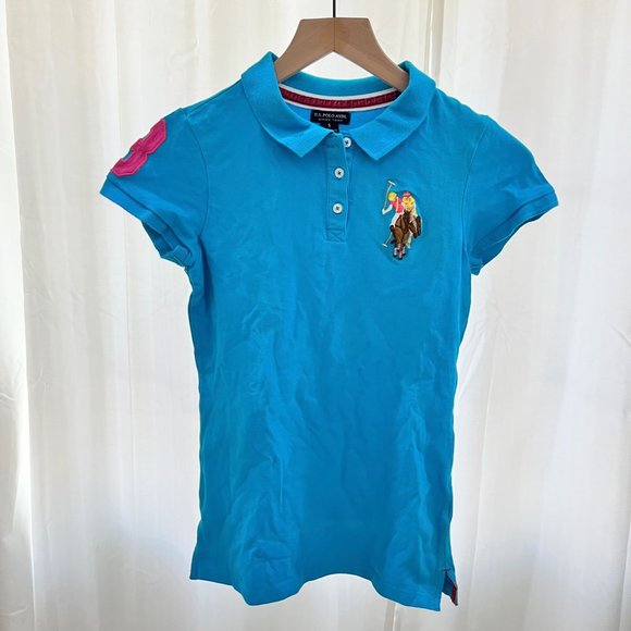 U.S. Polo Assn. | Tops | Us Polo Assn Blue Polo Shirt Logo Number 3 ...